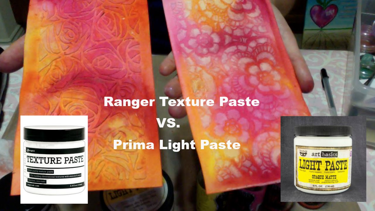 Ranger Texture Paste Vs. Prima Light Paste - YouTube