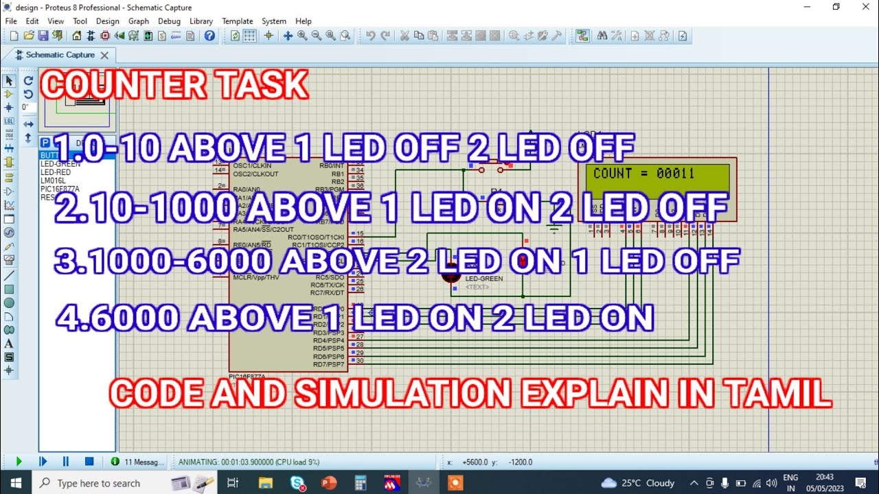 55 Pic16f877a Counter 1 Based Led On Off Code And Simulation Explain 1473