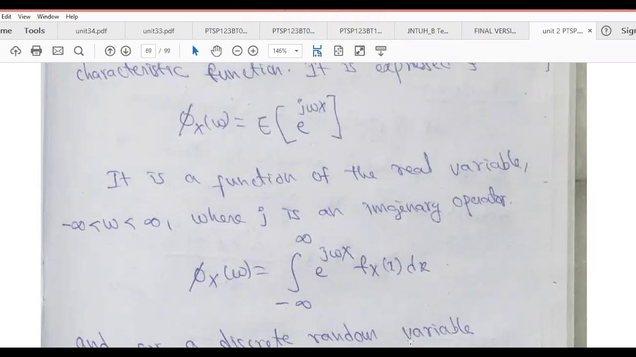 Lecture 64: Revision of skew and skewness, characteristic equation/PTSP/ECE/B.Tech/JNTU - YouTube