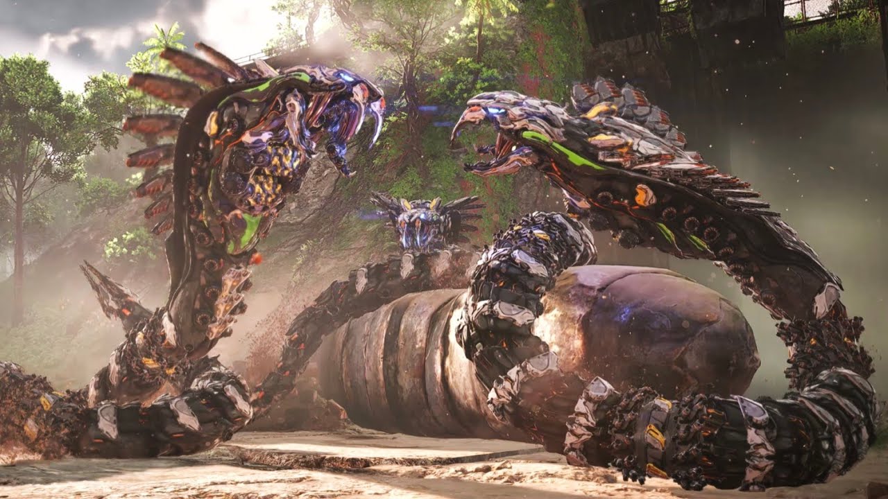 Aloy destroyed three machine snakes in Horizon Forbidden West Ultra HD ...