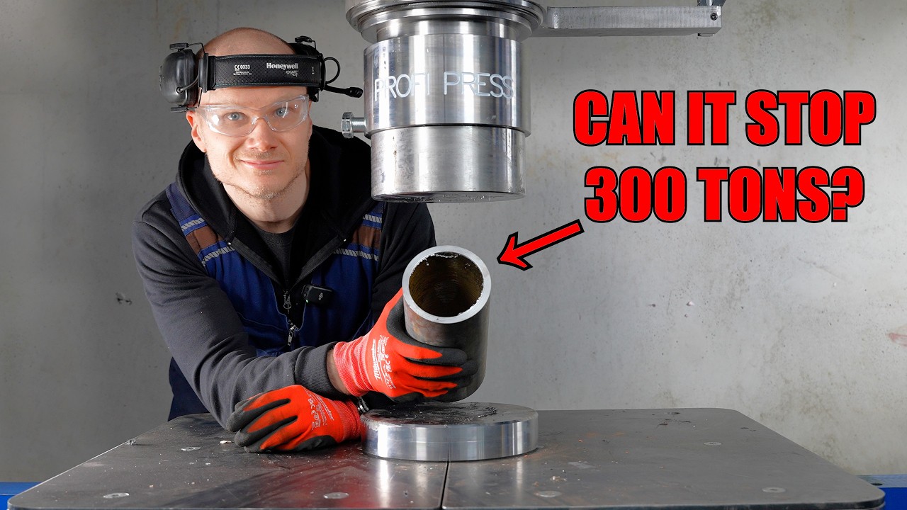Crushing Thick Metal Tubes With Hydraulic Press + Bunker Update - YouTube
