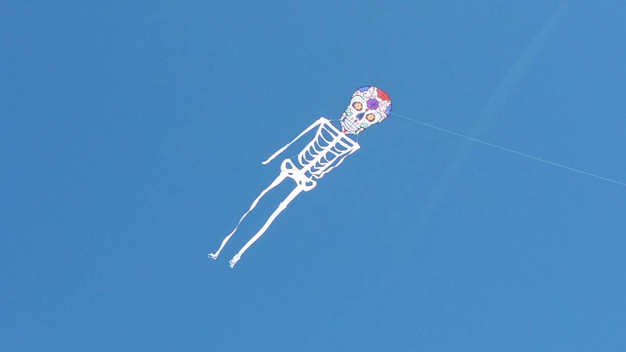 Premier Kites "Dia de Los Muertos" Skeleton Kite - YouTube