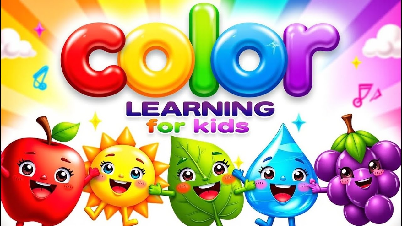 Color Learning for Kids 🟢🔴🔵 | Fun Animation Preschool Song & Color ...
