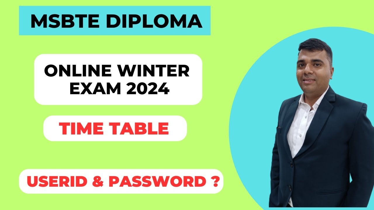 MSBTE Online Exam Winter 2024 Time Table | MSBTE Diploma | MSBTE News ...