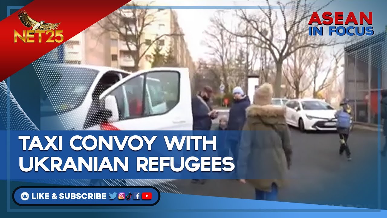Taxi convoy arrives back in Madrid after picking up Ukranian refugees ...
