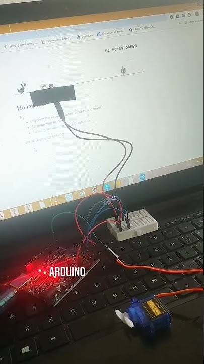 Arduino Uno playing Google Chrome T rex - YouTube