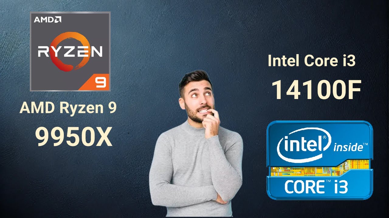 AMD Ryzen 9 9950X VS Intel Core i3 14100F - YouTube