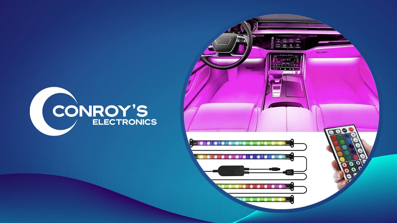 RGB Color 36 LED Interior Car | Conroy's Electronics - YouTube