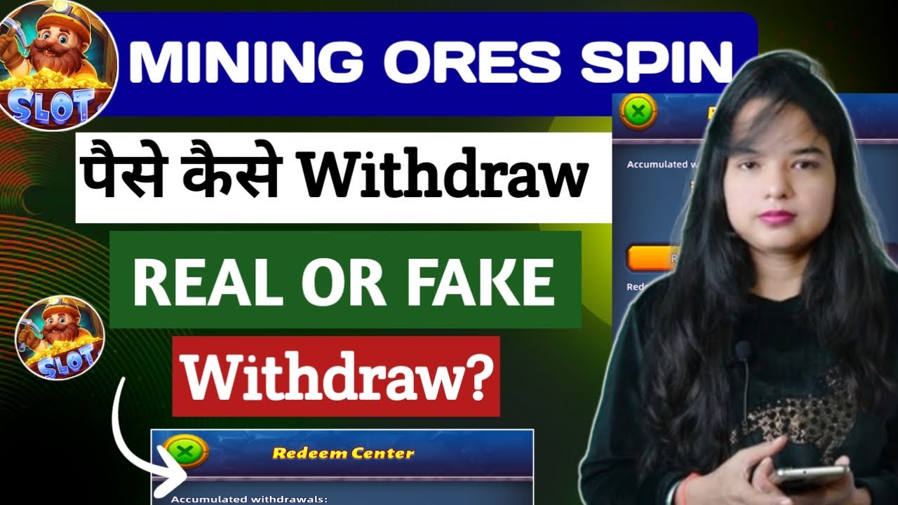 Mining Ores Spin Real Or Fake | Mining Ores Spin Withdrawal | Legit Ba - YouTube