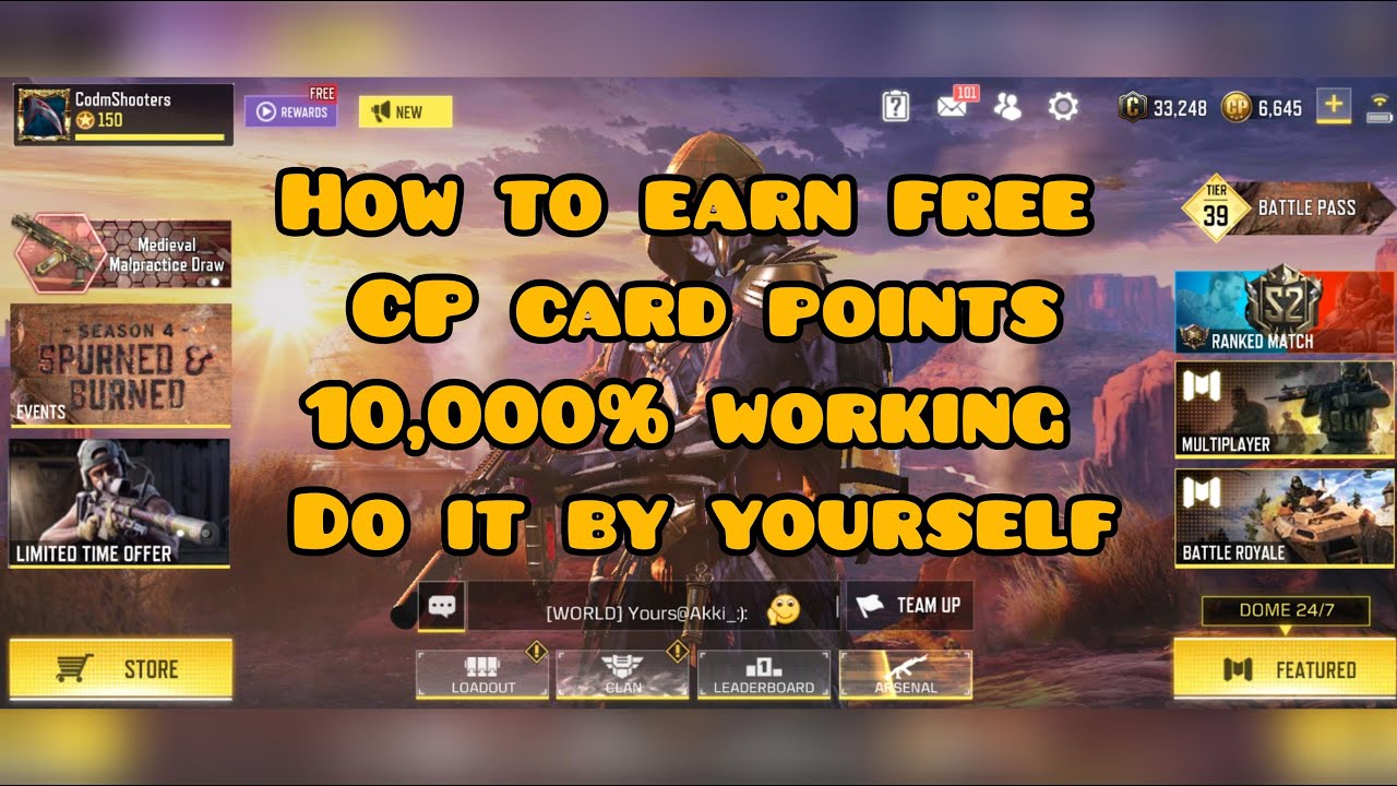 HOW TO GET FREE UNLIMITED CP POINTS IN CALL OF DUTY MOBILE | FREE CP ...