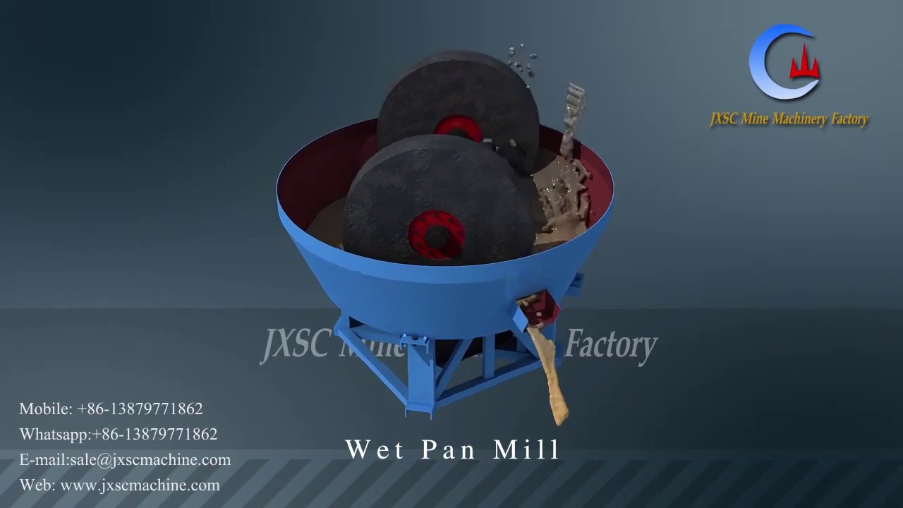 Wet Pan Mill - Cheap Gold Mineral Grinding Solution - YouTube
