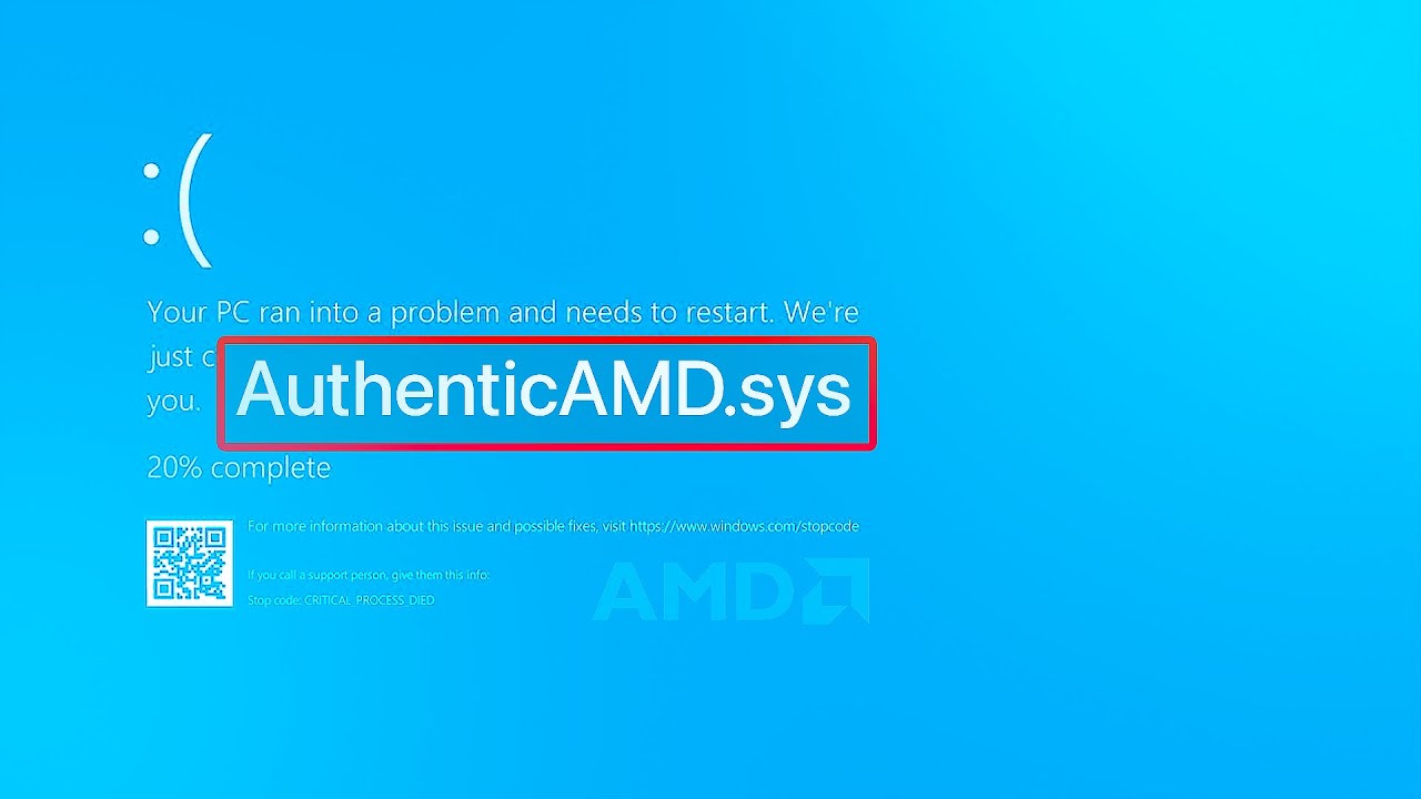 Solucion AuthenticAMD.sys Pantallazo Azul 0x800f0991 En Windows 10 / 11 - BOSD - YouTube