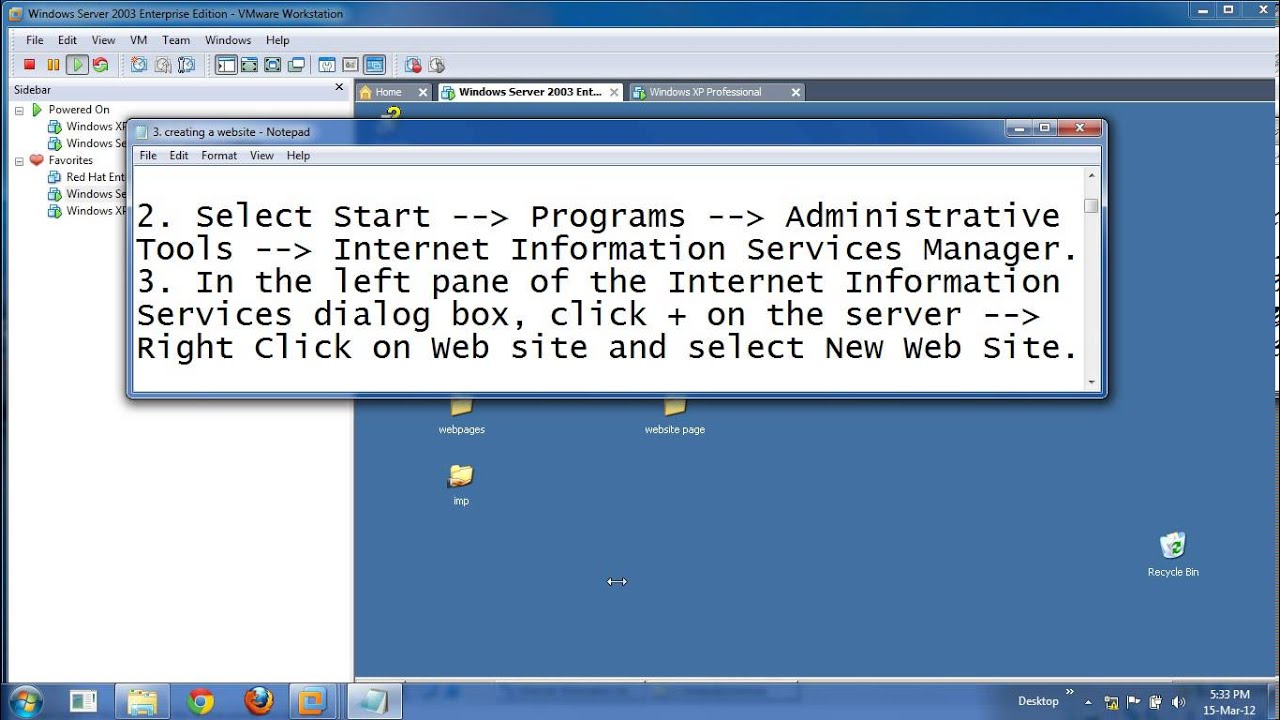 Configuring iis service in windows server 2003 - YouTube