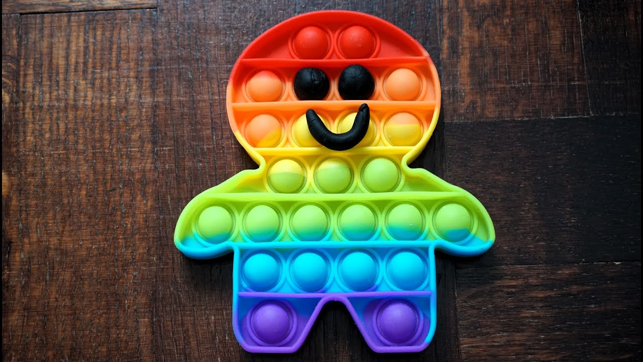 Top Rainbow pop it DIY fidget training video, human pop it toy - YouTube
