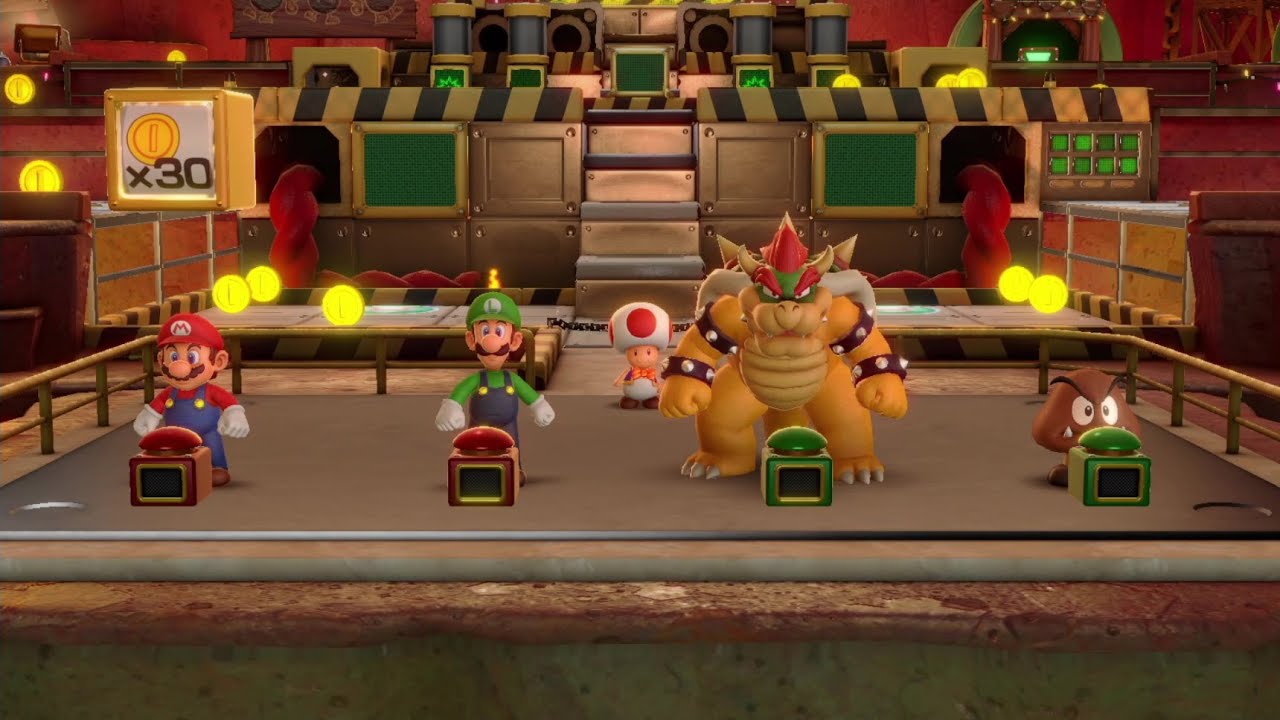 Super Mario Party #81 Gold Rush Mine 10 turns (Mario & Luigi Vs Bowser ...