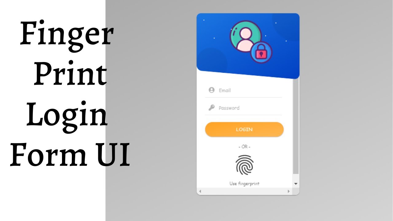 Login Form Fingerprint UI | Source code - YouTube