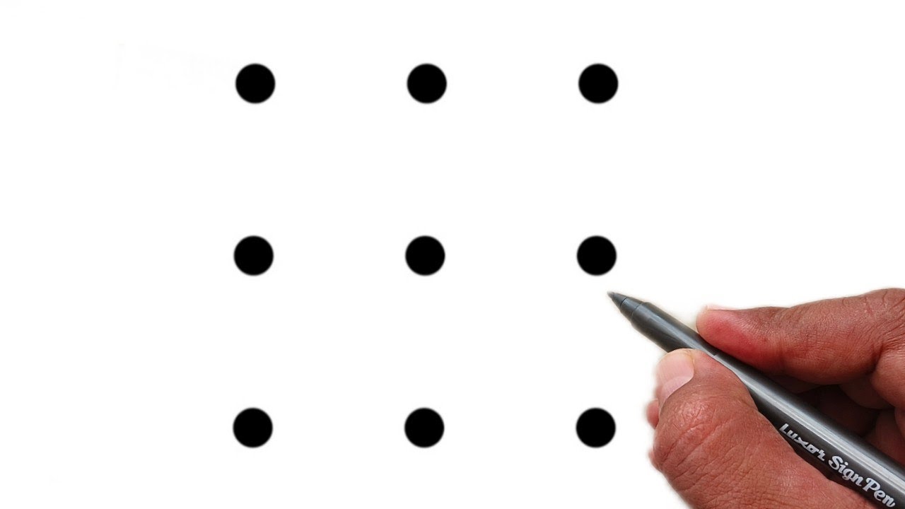 Beautiful Design Drawing Step By Step | Easy डिजाइन Drawing | 9 Dots ...