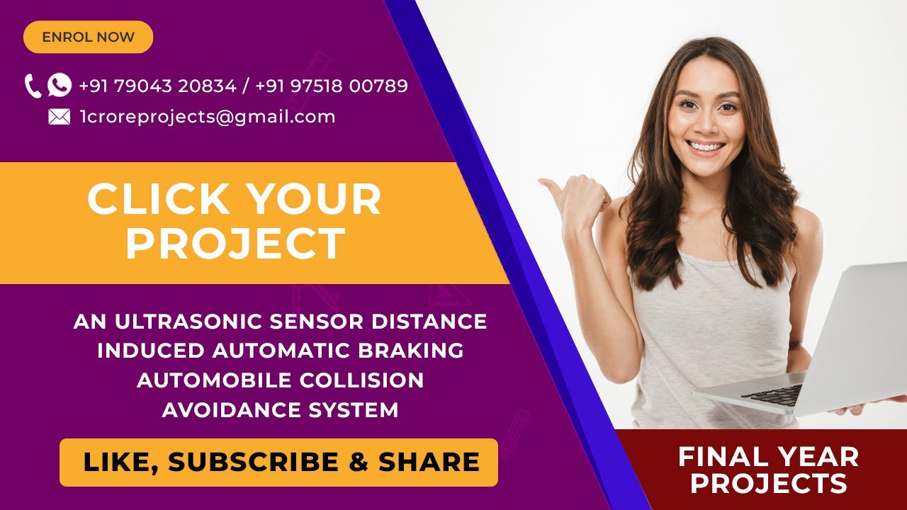 An ultrasonic sensor distance induced automatic braking automobile ...