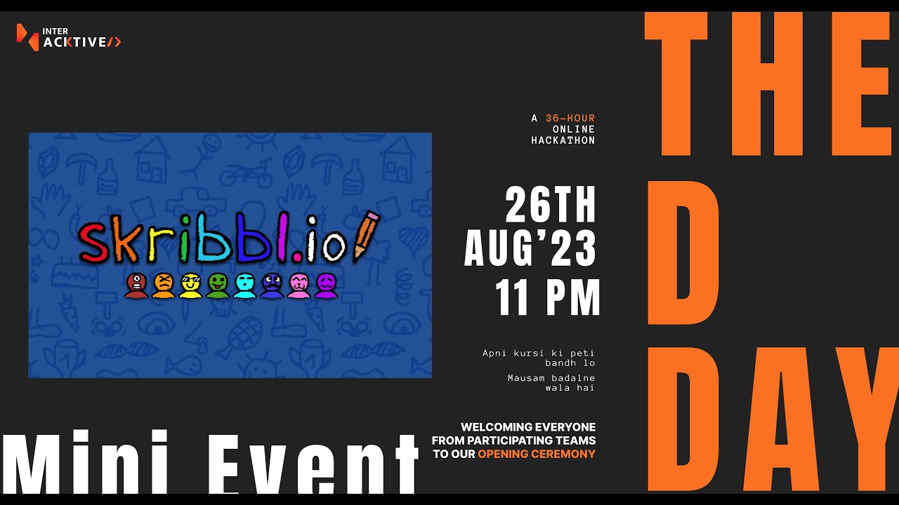 Chill Mini Event 1 | "🎨 Skribble Showdown: Unleash Your Creativity at ...