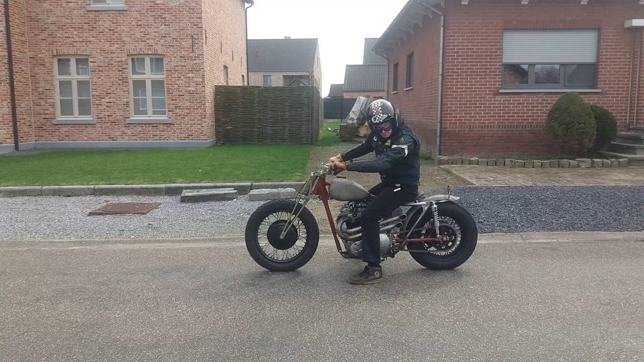 Triumph t140 bobber 1st shake down run. - YouTube