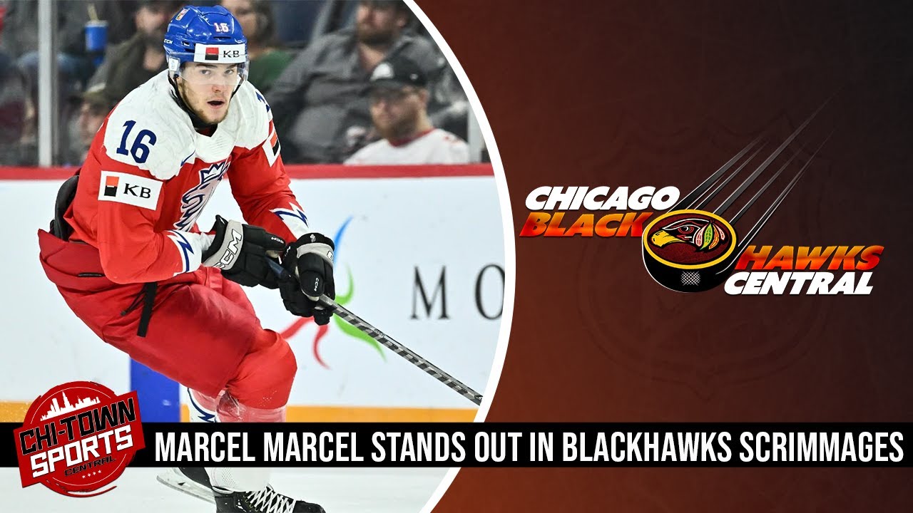Marcel Marcel Stands Out in Chicago Blackhawks Scrimmages - YouTube