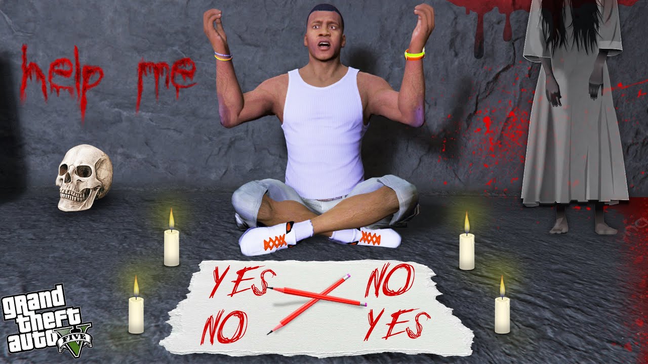 GTA 5 : Franklin Plays Charlie Charlie Ghost Challenge At Night ! (GTA ...