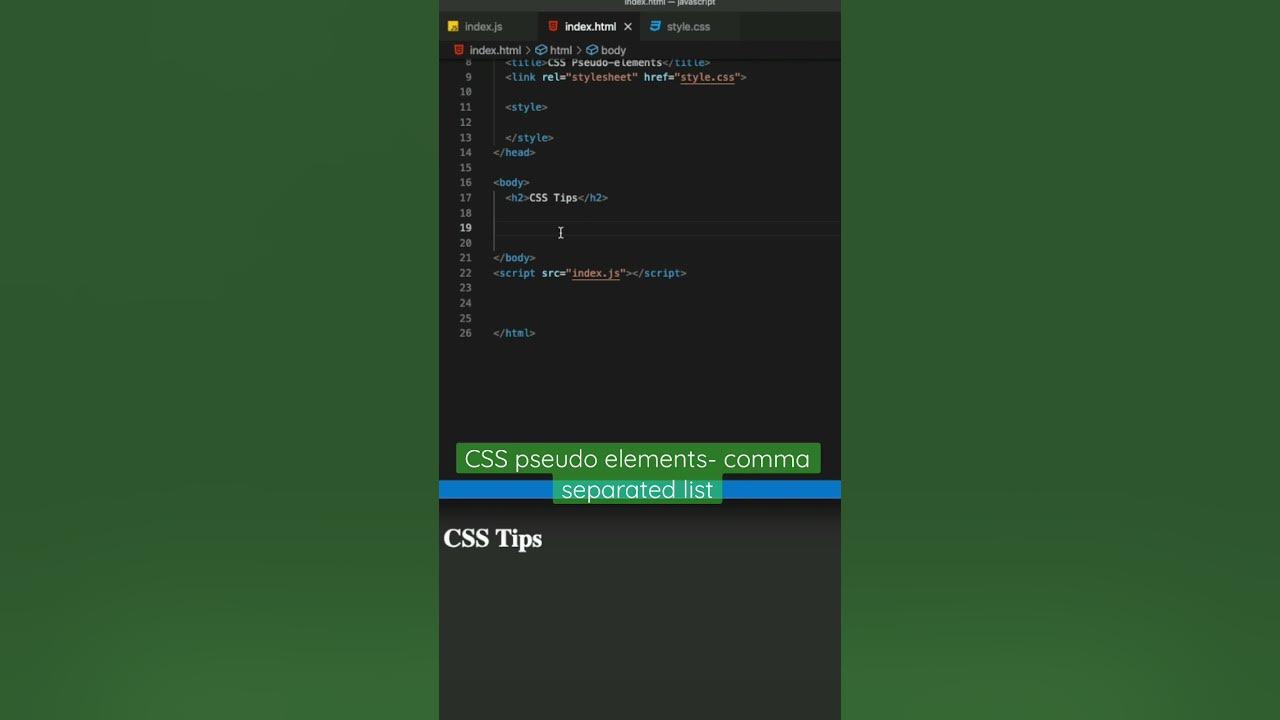 Css Pseudo Elements Comma Separated List Webdev Shorts Csstutorial Css Html Htmltutorial