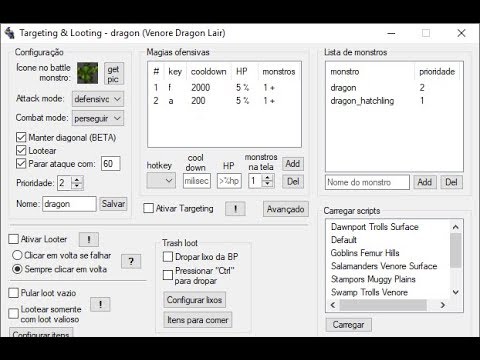 OldBot Tibia bot - Tutorial Cavebot, Targeting & Healer [DESATUALIZADO ...
