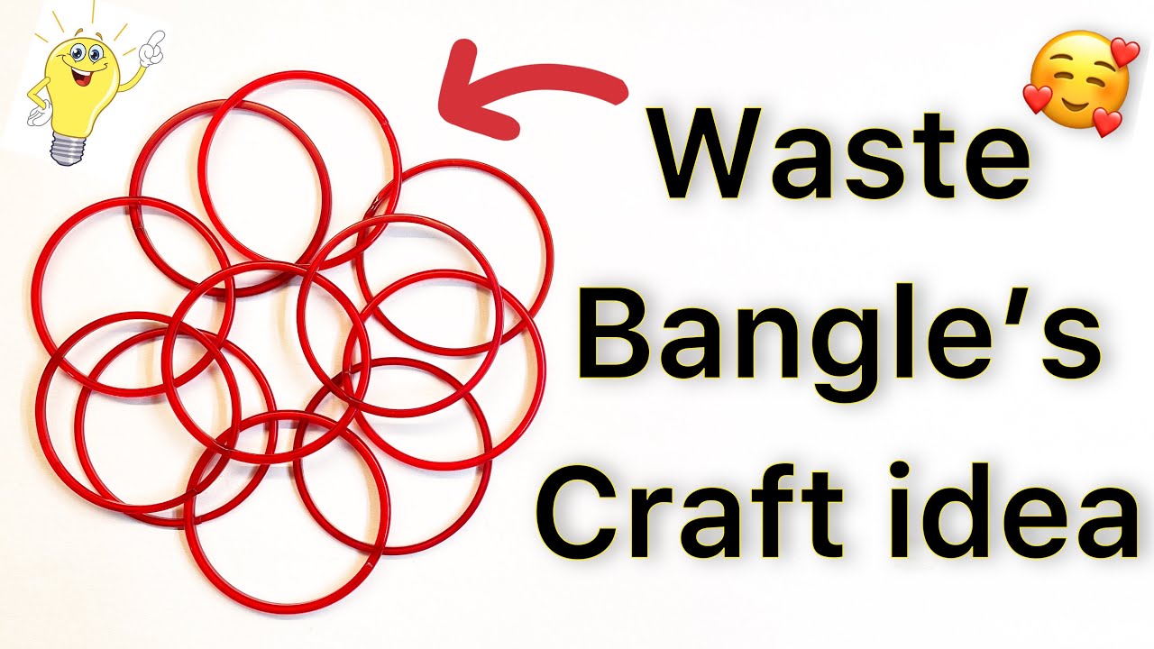 Waste Bangle’s Craft idea | Waste Material Craft ideas | Old Bangles ...