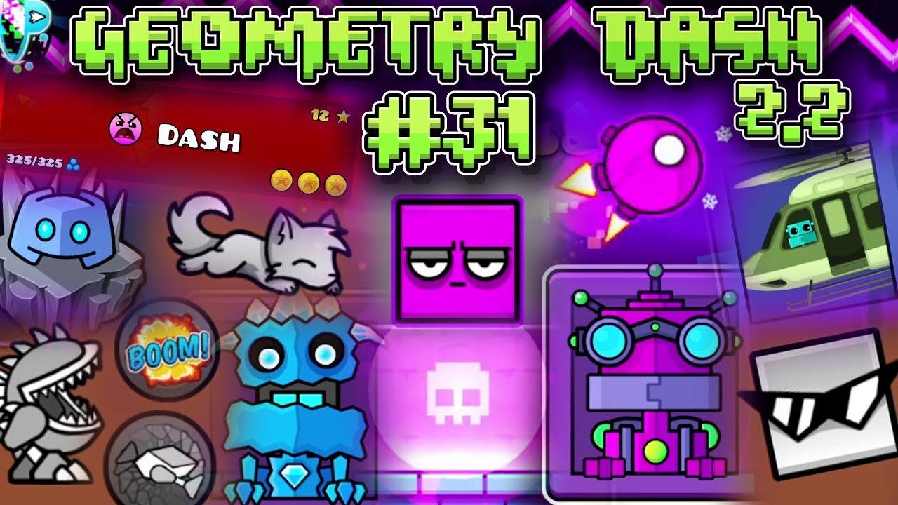 EXPLORANDO TODO lo NUEVO de la 2.2 + DASH COMPLETADO! | GEOMETRY DASH 2 ...