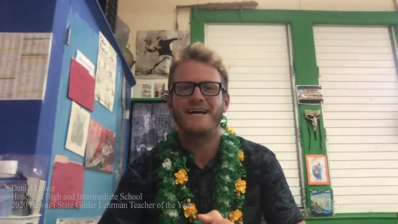 Dan Lewer 2020 Gilder Lehrman Institute State History Teacher of the ...