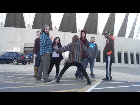 Twerking outside the colliseum