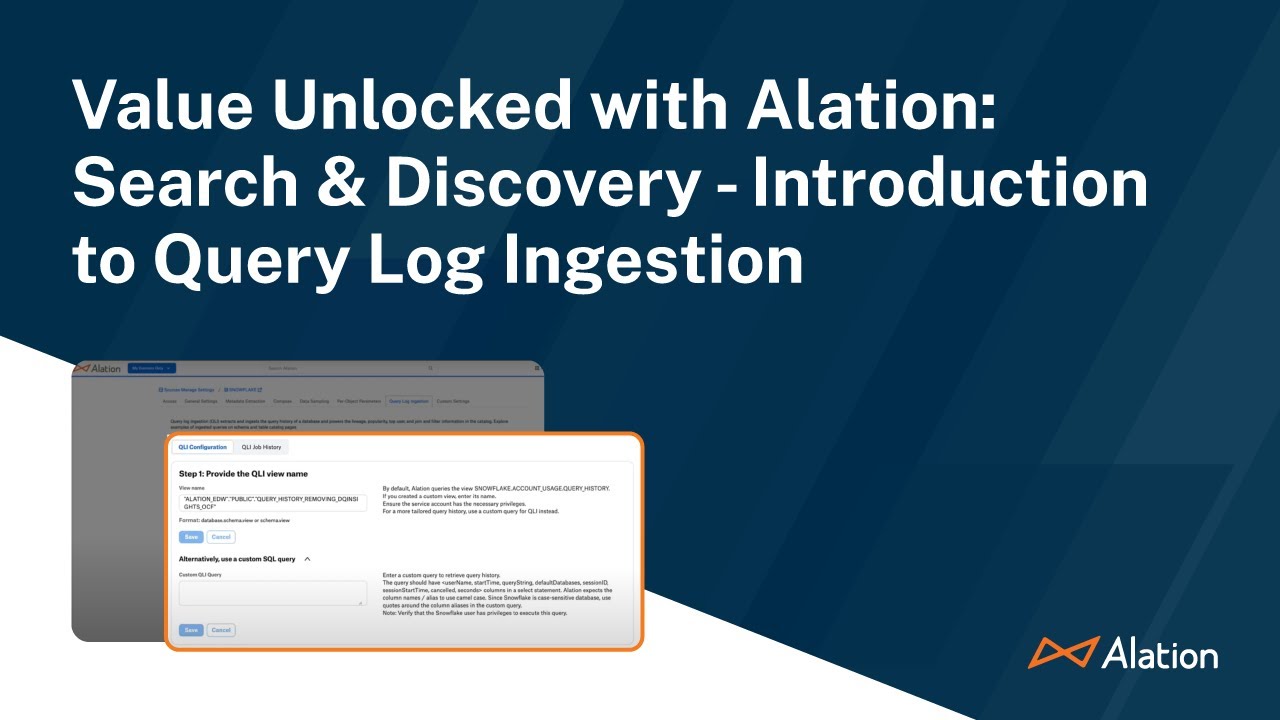 Value Unlocked with Alation: Search & Discovery - Introduction to Query ...