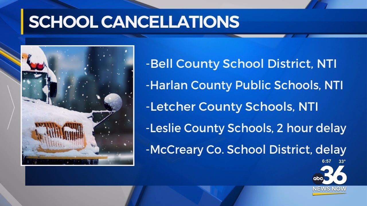 School cancellations, delays due to winter weather - YouTube