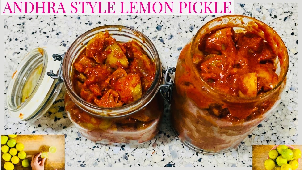 Andhra lemon pickle recipe | Nimbu ka achar | nimmakaya uragaya ...