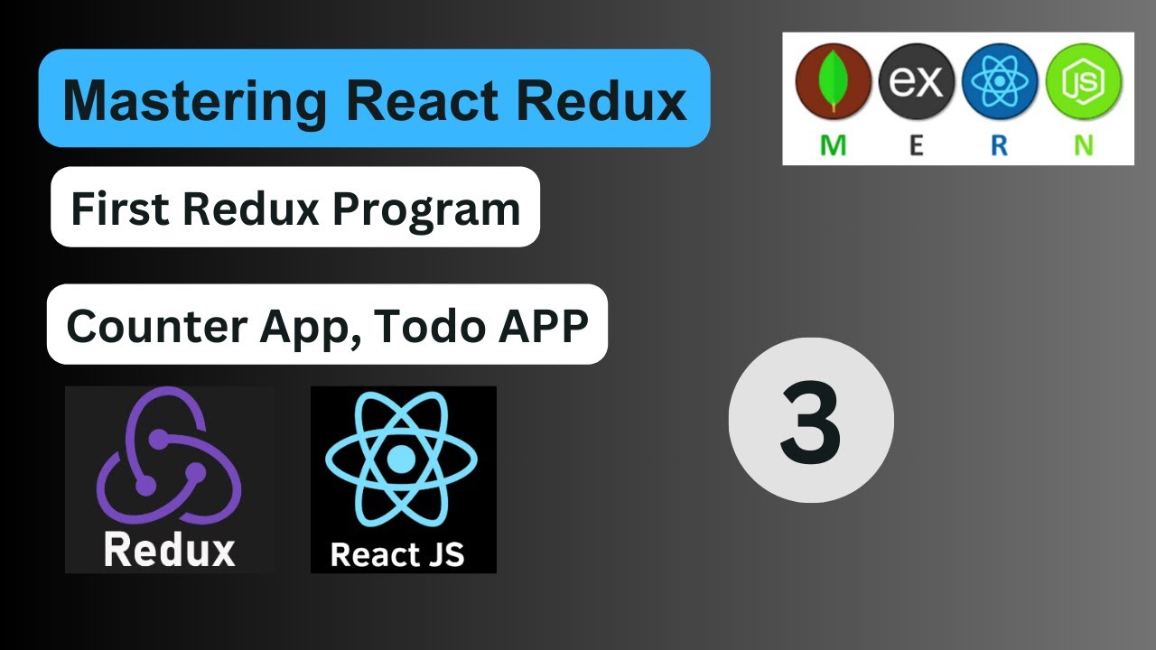 First Redux Program || Counter App || To do App - YouTube