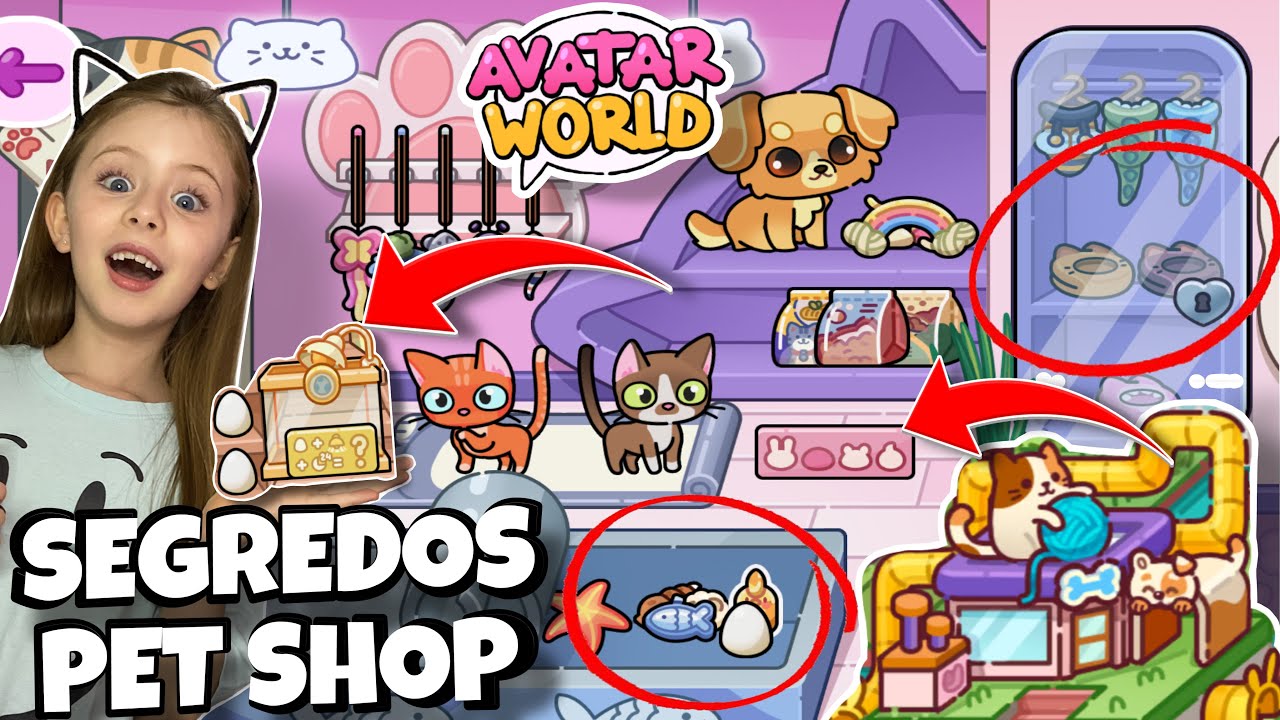 😱🐶SEGREDOS DO NOVO PET SHOP AVATAR WORLD 🐱 Segredo Secreto Nova ...