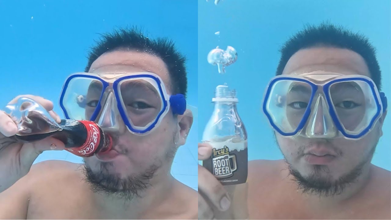 Uncut Coke Vs Root Beer Drink And Burp Underwater Youtube