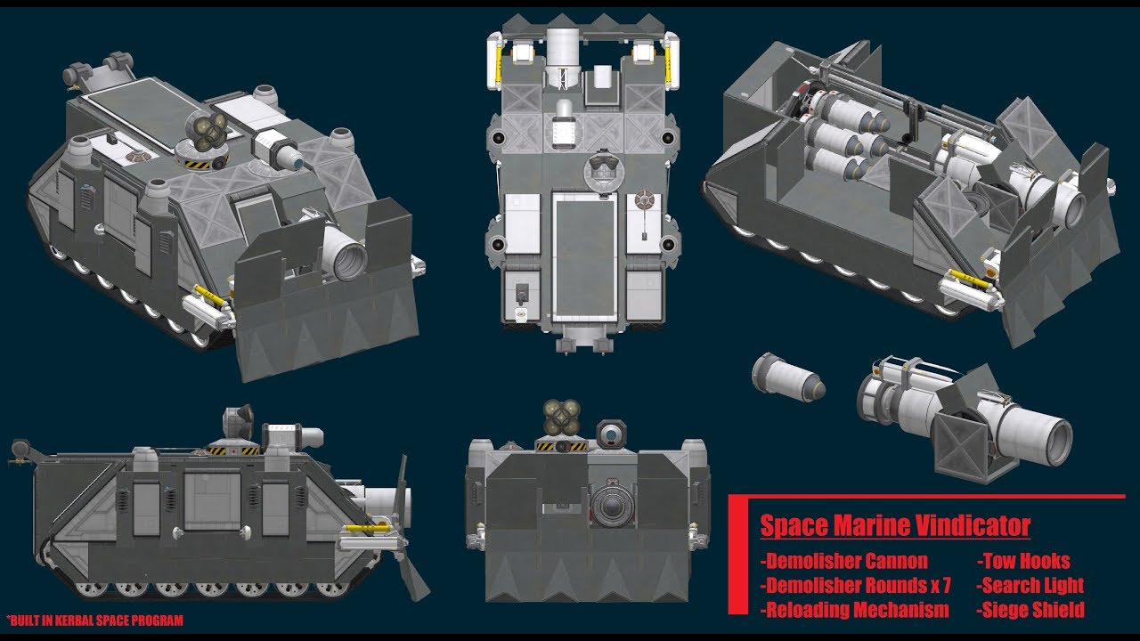 KSP/Warhammer 40k Space Marine Vindicator - YouTube