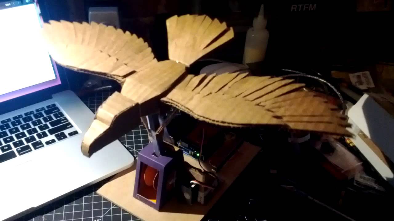 Motorized Paper Eagle Automata - YouTube