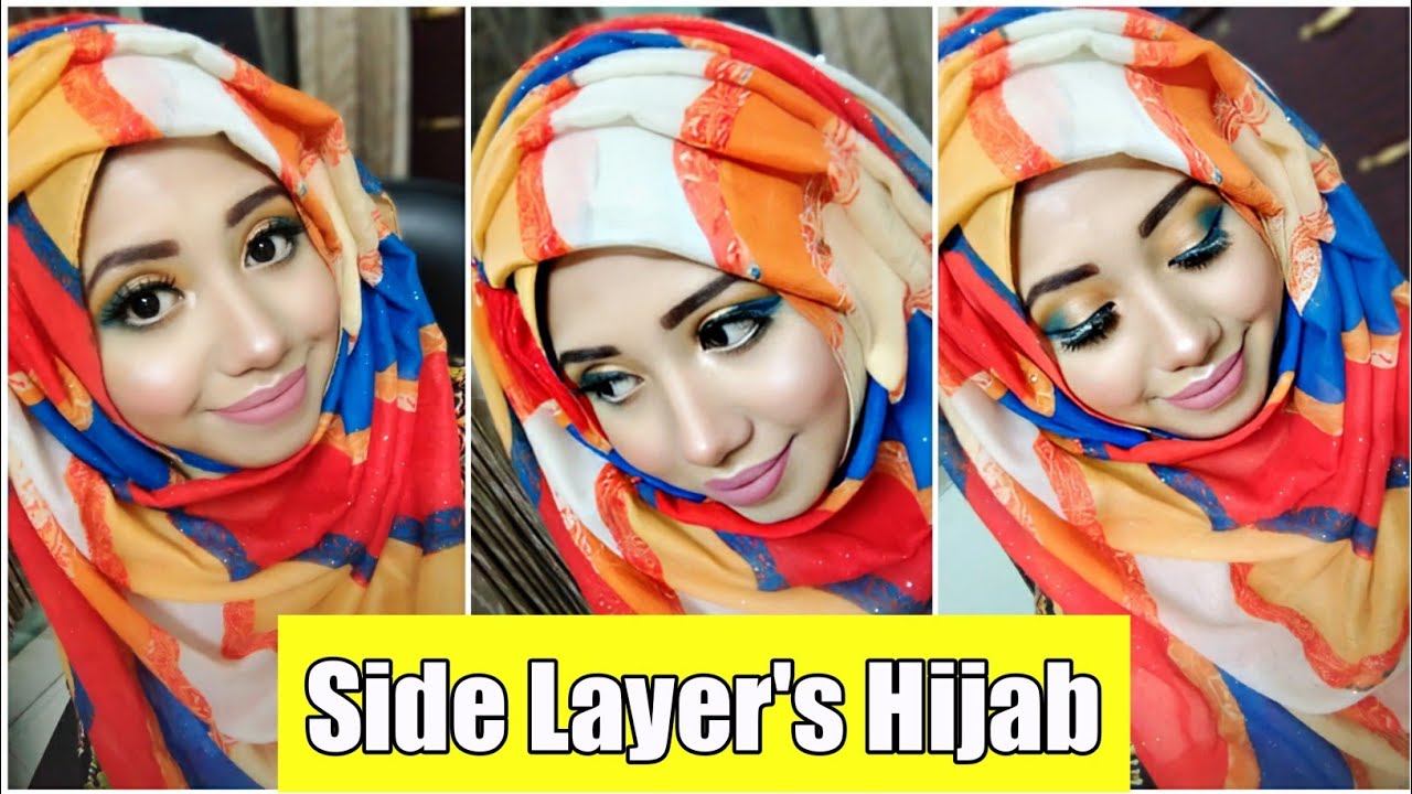 Side Layer Hijab Tutorial || Hijab with nikab Tutorial - YouTube