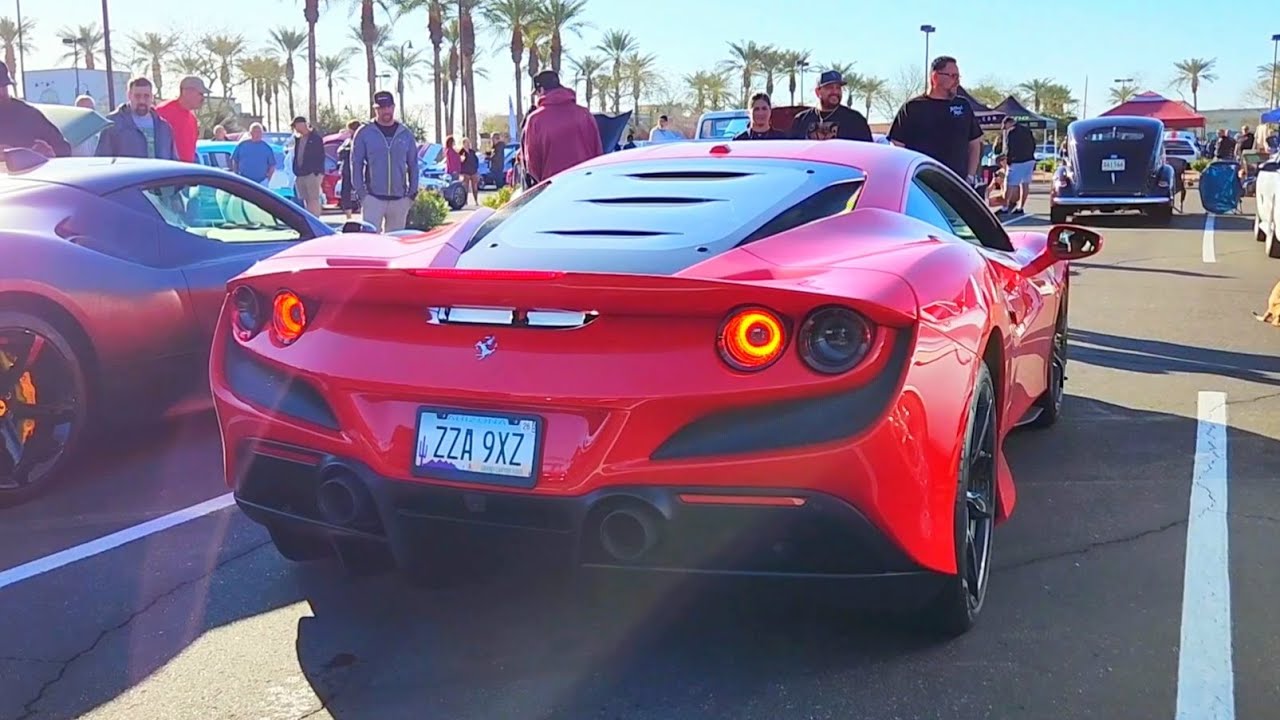 Ferrari F8 Tributo revving - YouTube