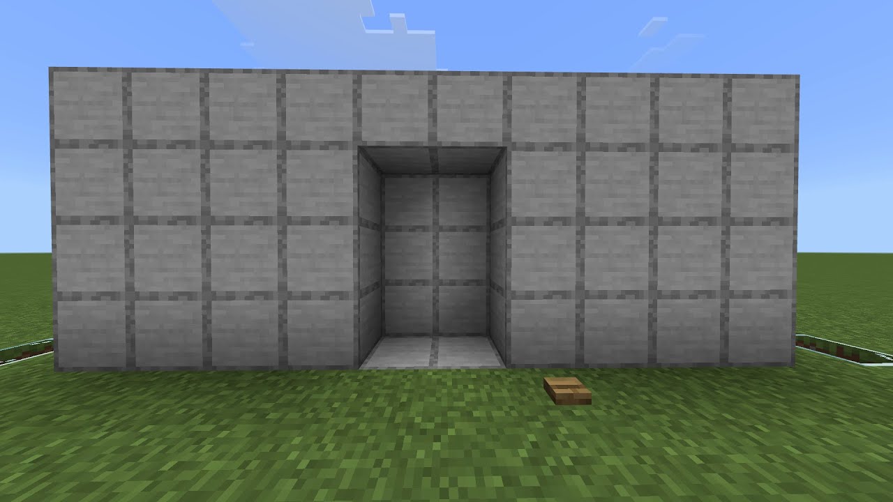 How to build a 2X3 Redstone door in Minecraft Bedrock edition. - YouTube