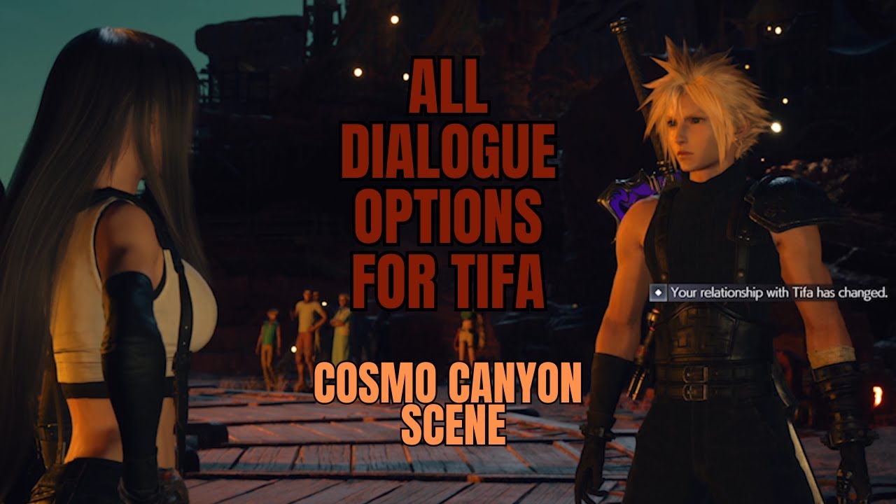 All Tifa Dialogue Options at Cosmo Canyon Lantern Scene | Final Fantasy ...