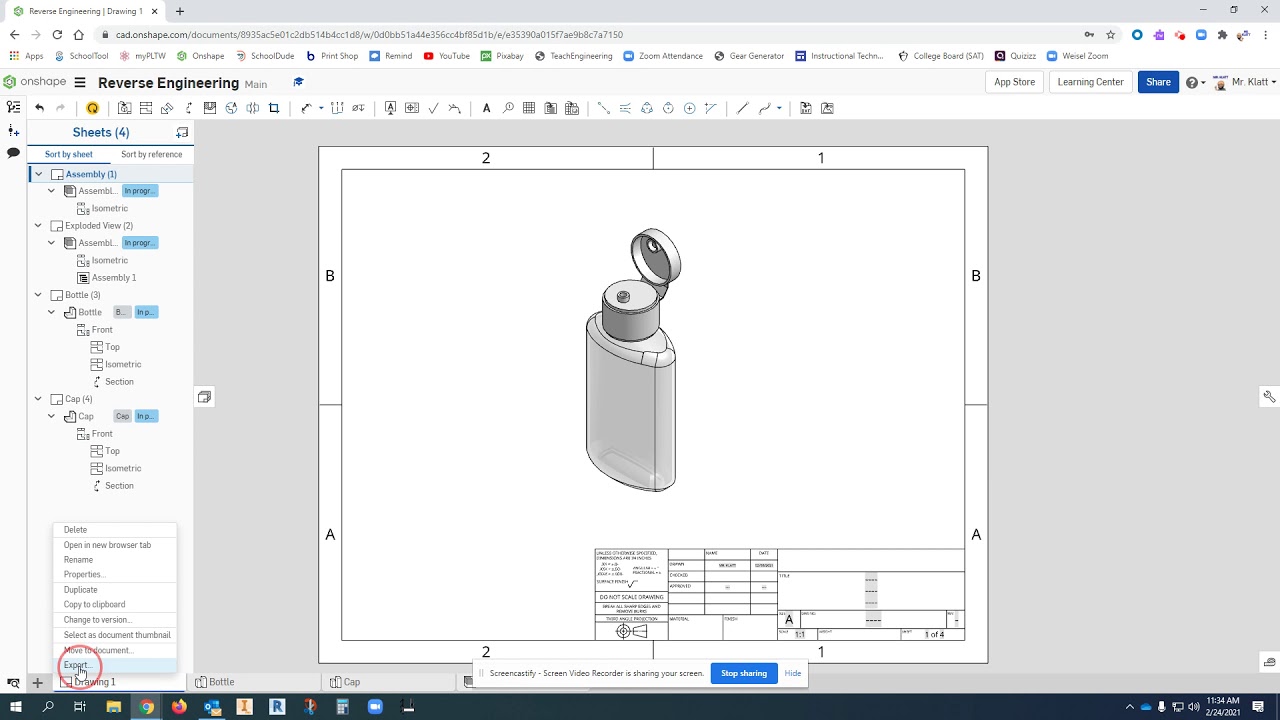 Converting Drawing Sheets to PDF in Onshape - YouTube