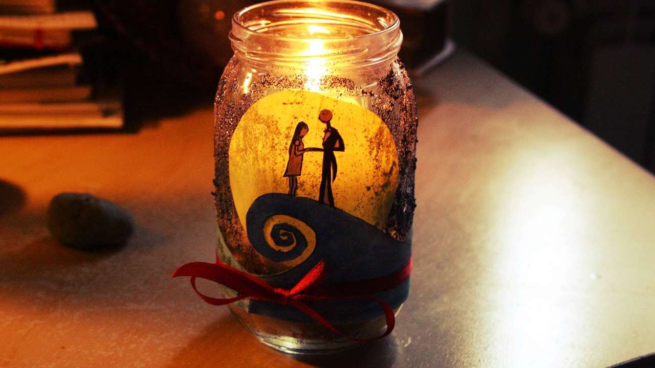 How To Create A Jack And Sally Jar - DIY Crafts Tutorial - Guidecentral ...