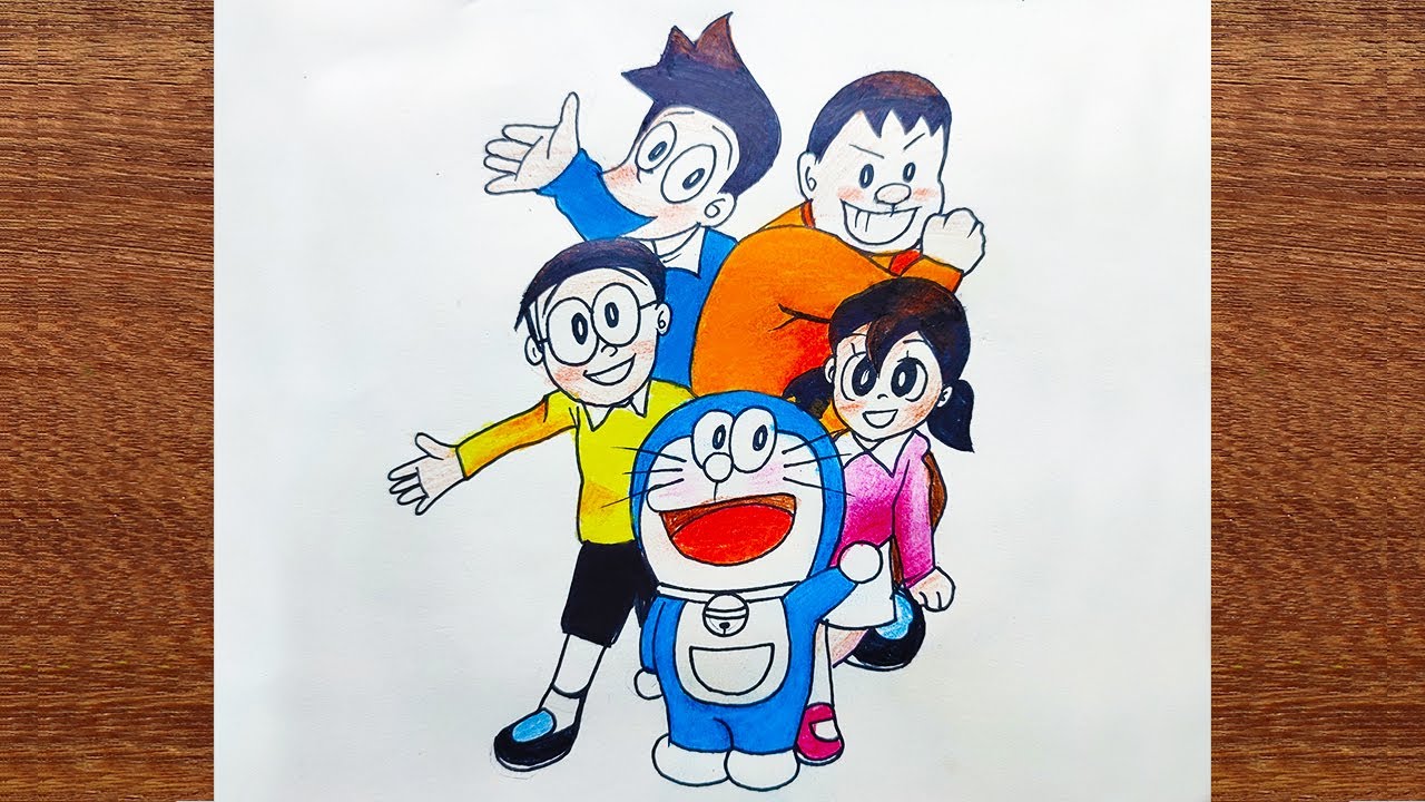 How to Draw Doraemon All Characters Drawing for Kids - YouTube
