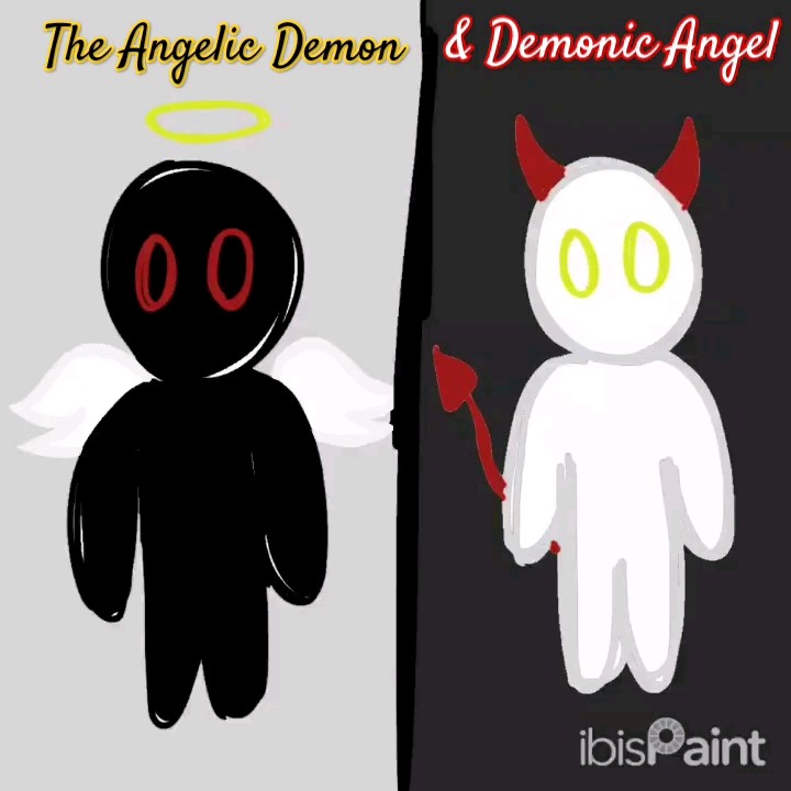 The Angelic Demon & Demonic Angel - #shorts #art #oc - YouTube