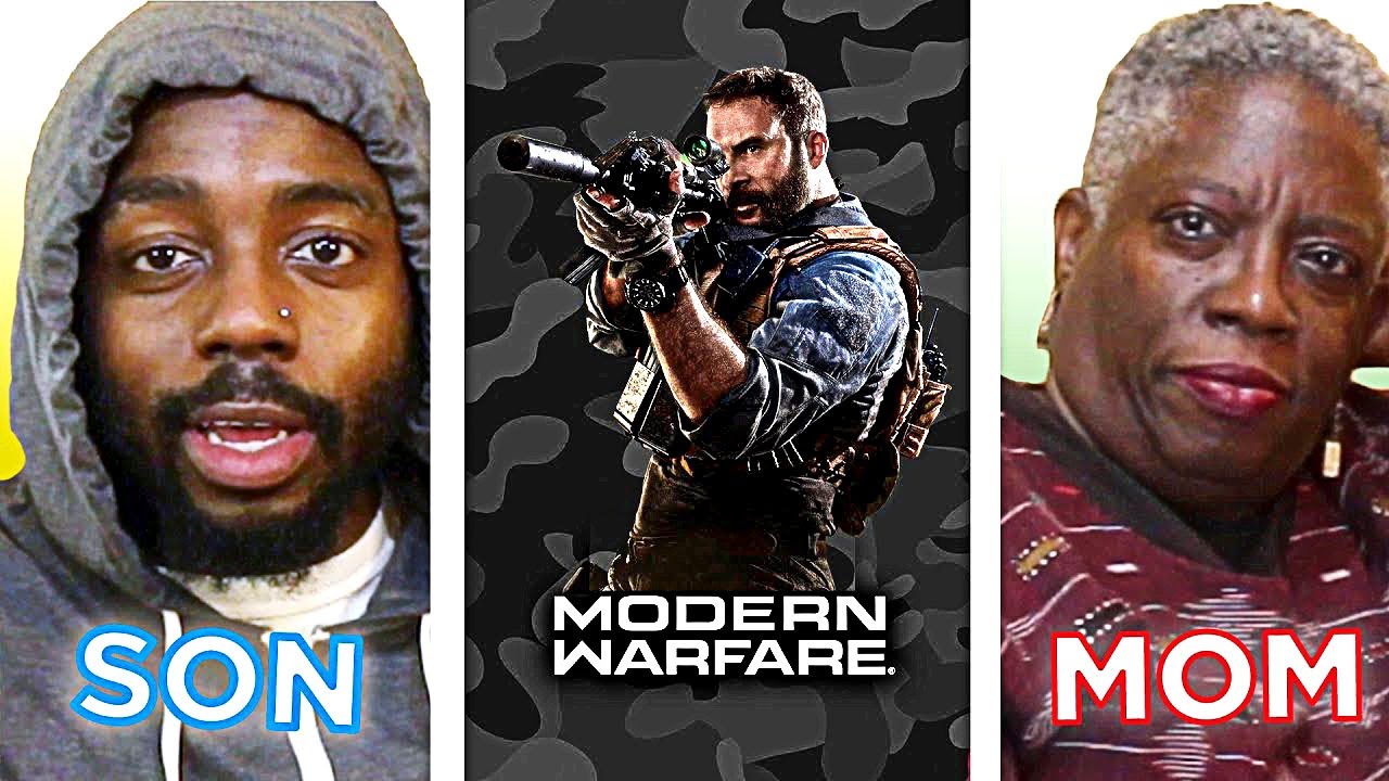 Mom Challenges Son To Call Of Duty Modern Warfare - YouTube