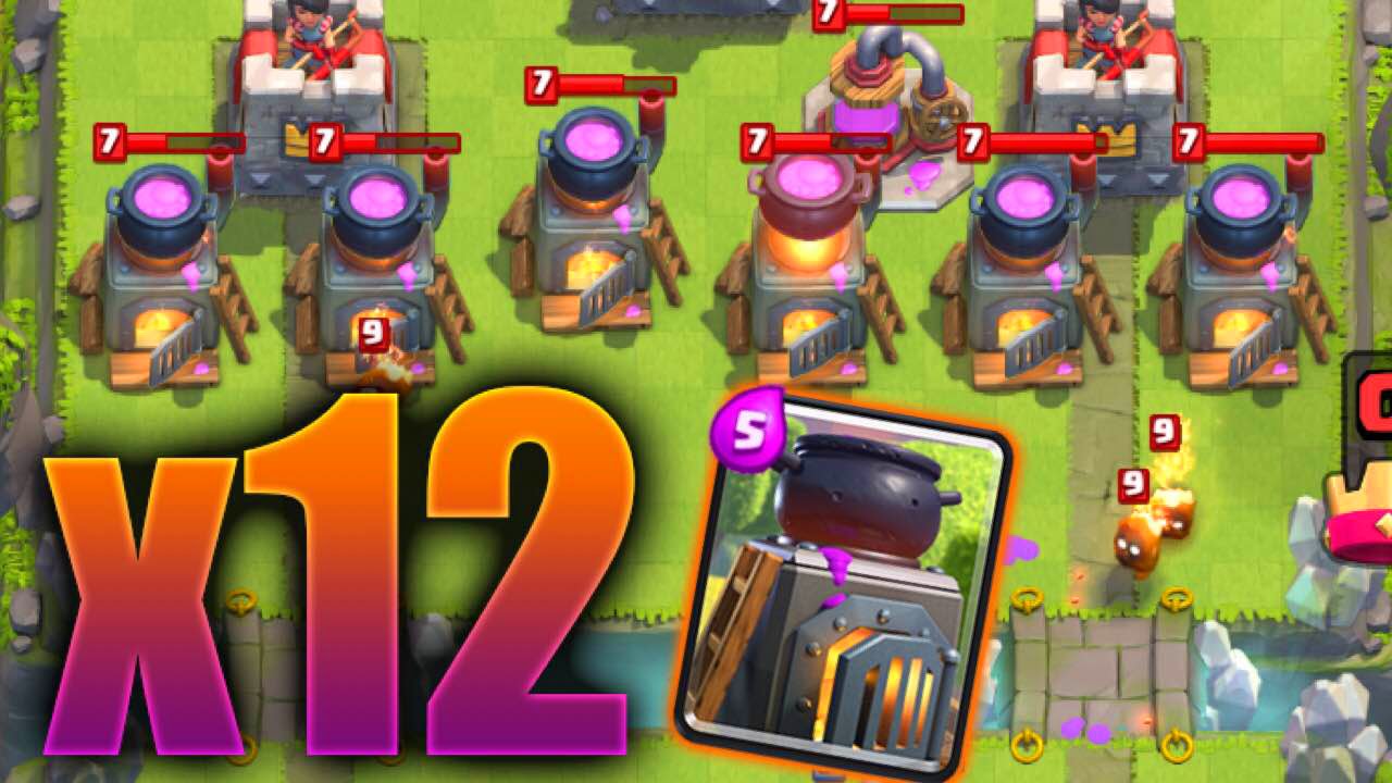 Clash Royale - 12 FURNACES! Fire Spirits Everywhere! Epic Mass Furnace ...